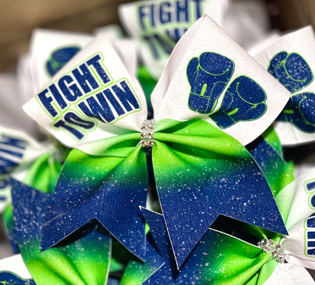 Custom Team Name & Logo Cheer Bow - your custom colors