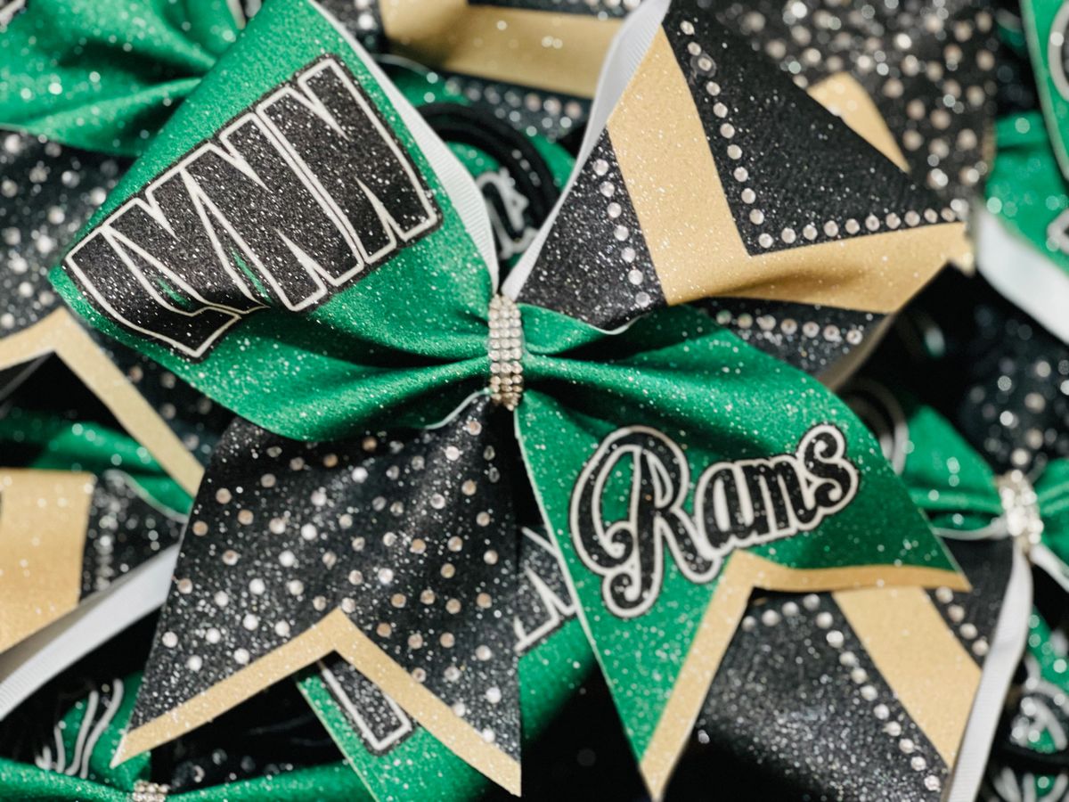 School Team Rhinestone Cheer Bow - your custom colors