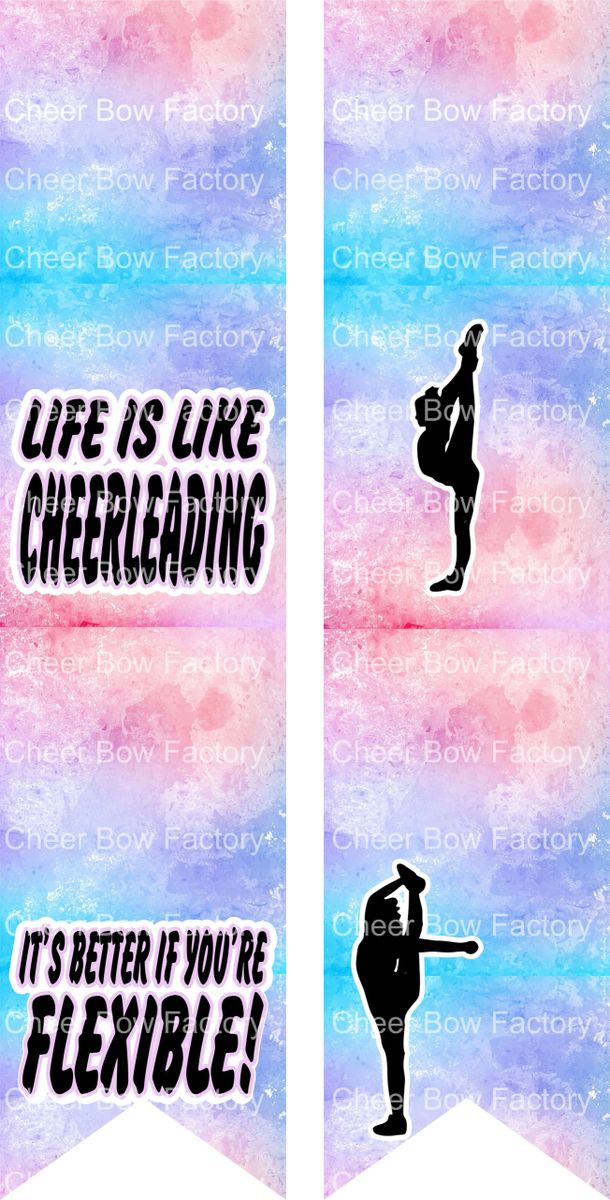 Life is like Cheerleading Flexible Cheer Bow Graphic Download