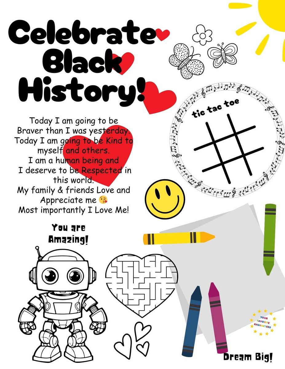 Celebrate Black History Activity Sheet