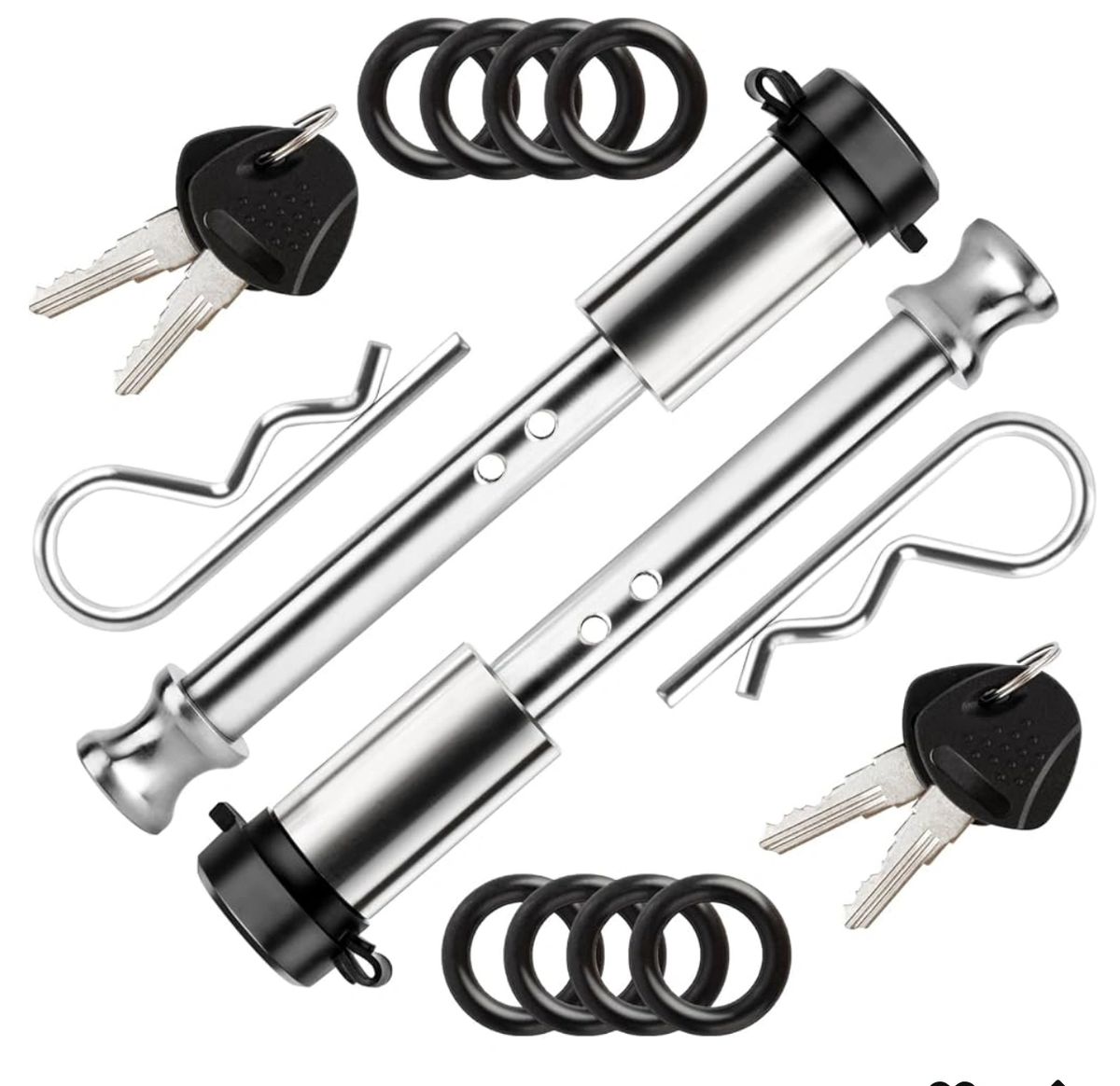 4” Hitch Locking Pin PAIR - STAINLESS