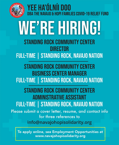 Employment Opportunities | Navajo & Hopi Families COVID-19 Relief Fund