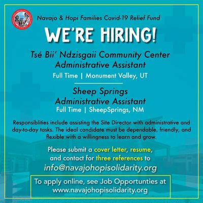 Current Positions | Navajo & Hopi Families COVID-19 Relief Fund