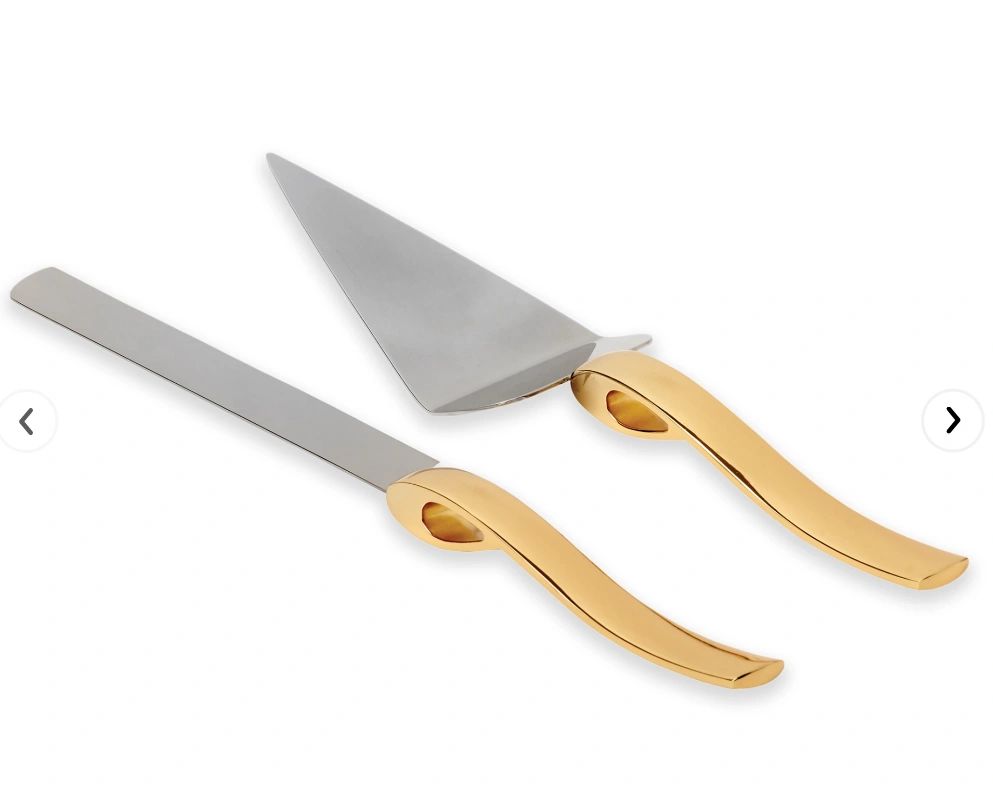 Eden 2-Piece Cake Server Set - Gold