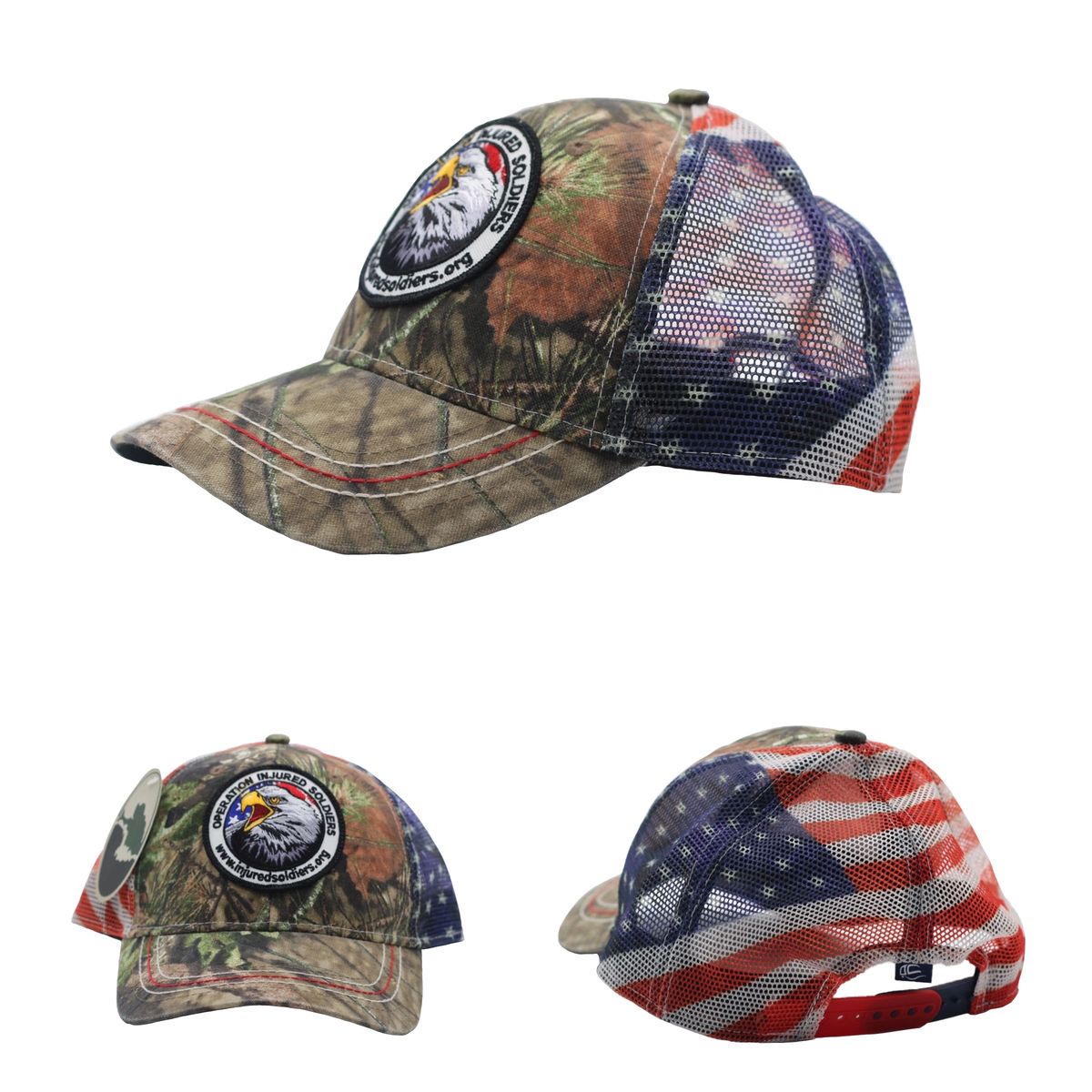 Camo Mesh Flag Ballcap - Original OIS Logo