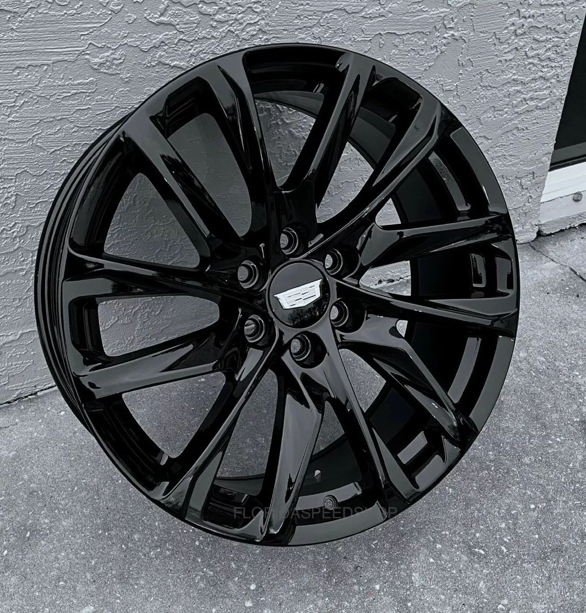 GLOSS BLACK ESCALADE PLATINUM SPORT STYLE WHEELS 22X9 CADILLAC