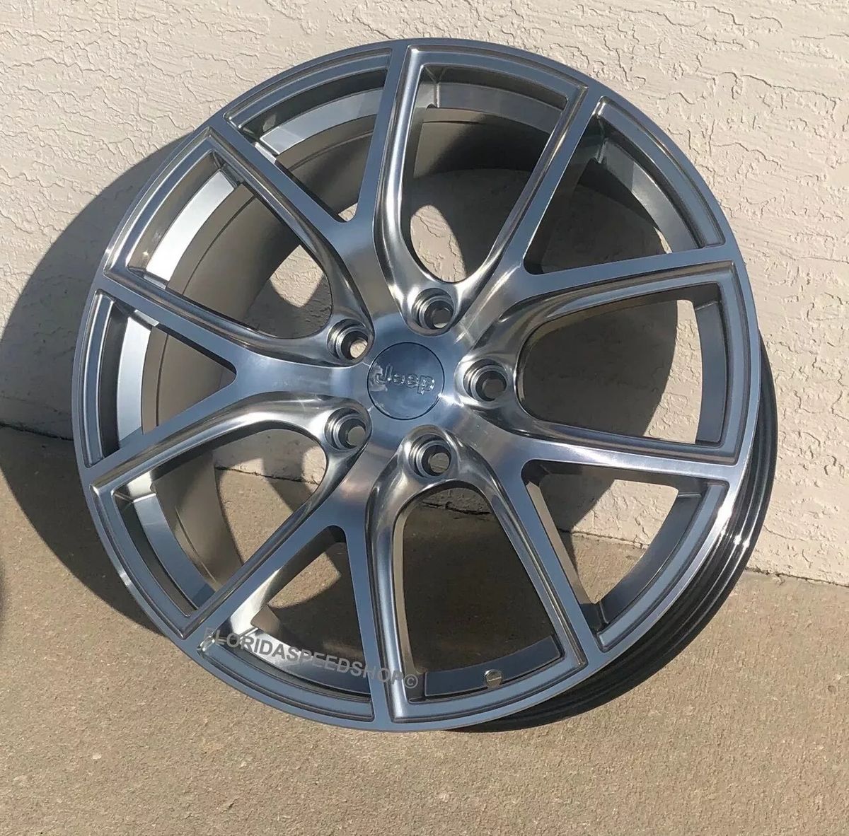 BRUSHED SILVER SRT TRACKHAWK WHEELS 20x10" FOR JEEP GRAND CHEROKEE DURANGO