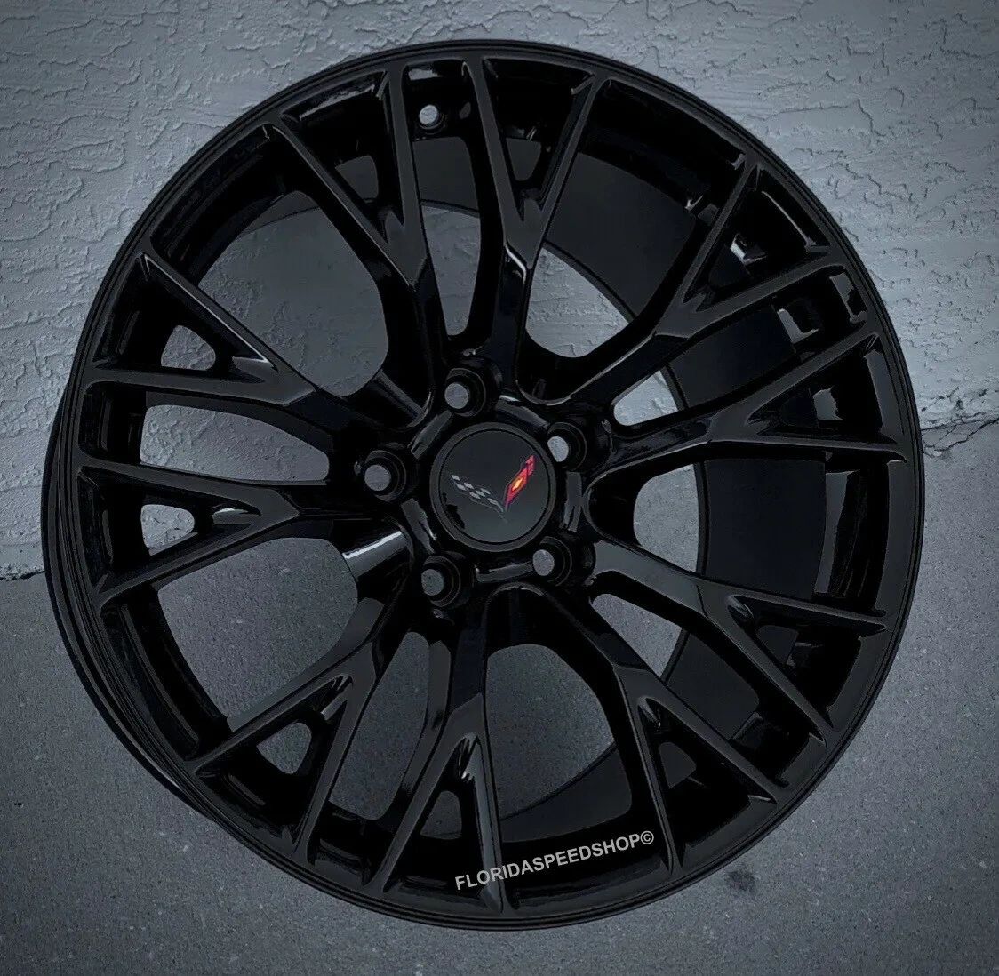GLOSS BLACK C7 Z06 STYLE WHEELS FOR C7 Z06 19/20 COMBO
