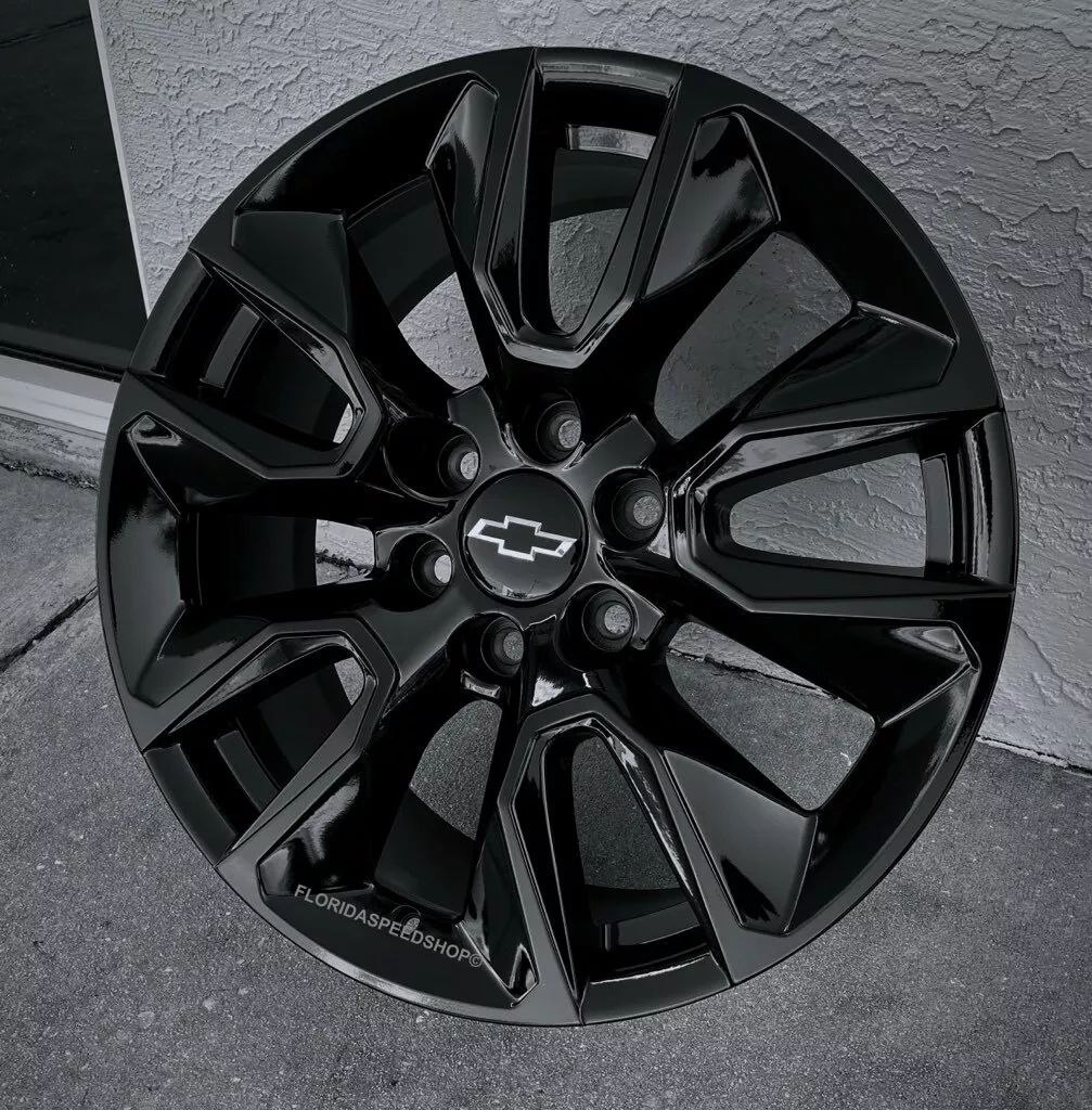 GLOSS BLACK RST WHEELS FOR GMC/DENALI/SIERRA CHEVY SILVERADO/TAHOE 20X9