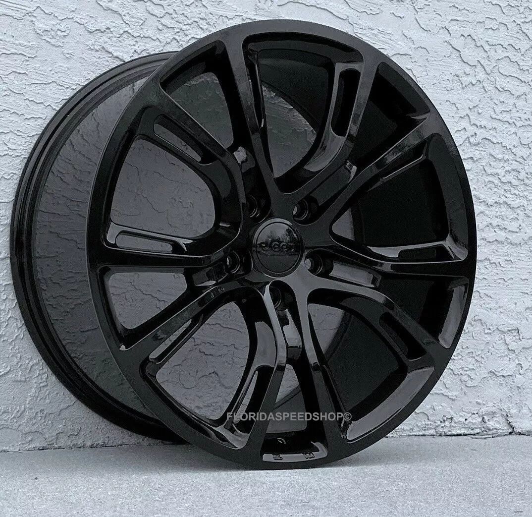 GLOSS BLACK SRT8 SPIDER MONKEY WHEELS 20x10" FOR JEEP GRAND CHEROKEE ...