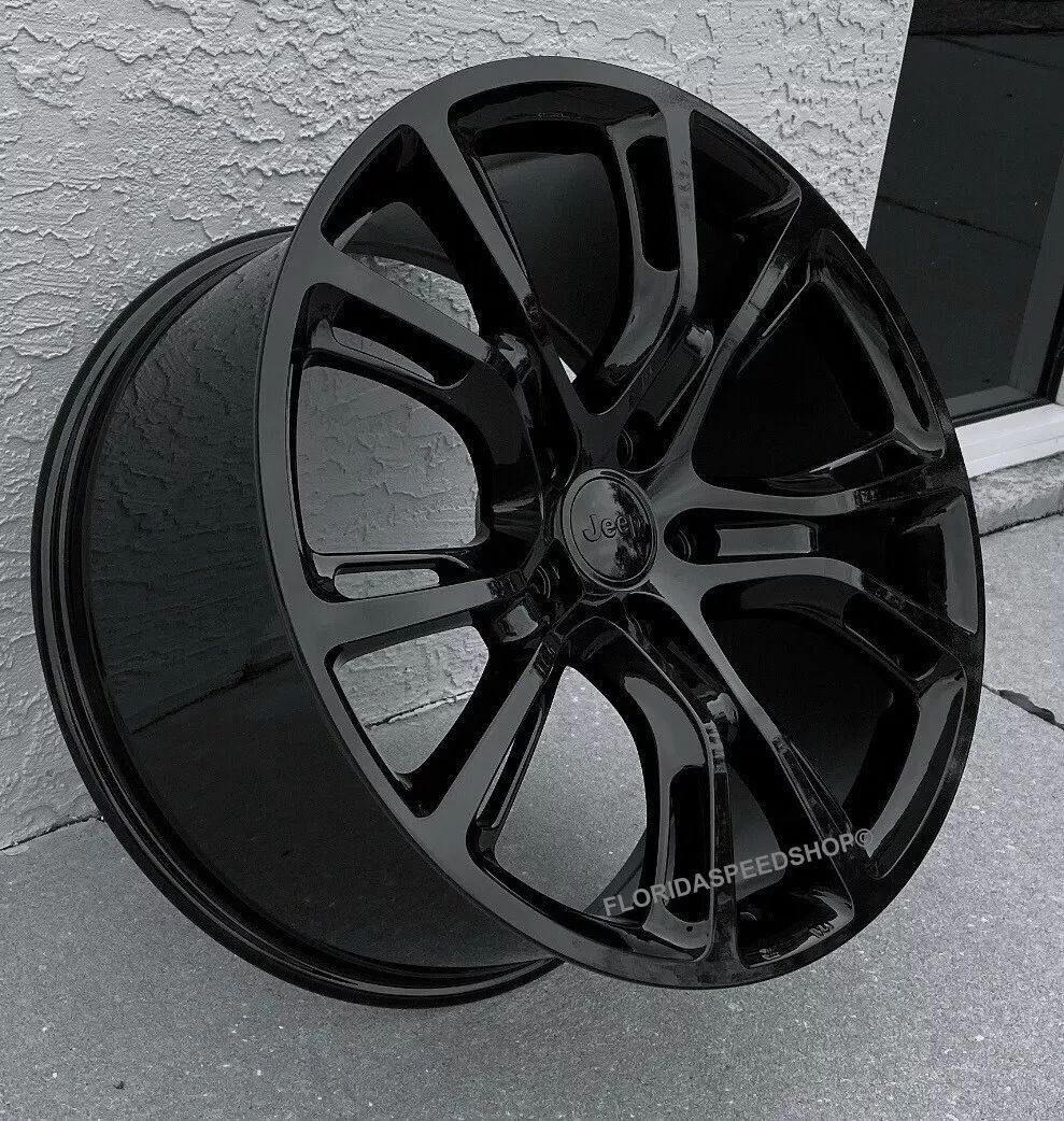 GLOSS BLACK SRT8 SPIDER MONKEY WHEELS 20x9" FOR JEEP GRAND CHEROKEE DURANGO