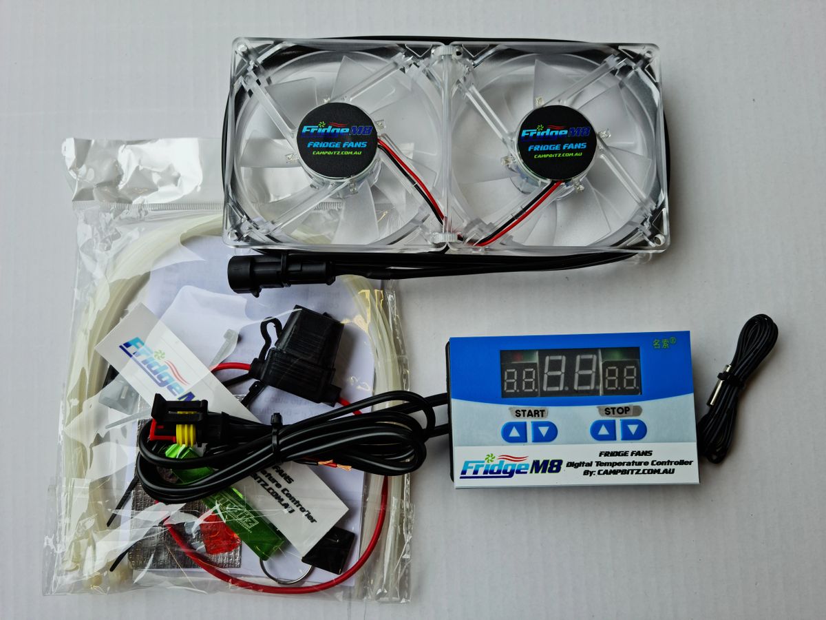FridgeM8 Twin 90mm Fans & Compact Digital Temperature Controller Kit ...