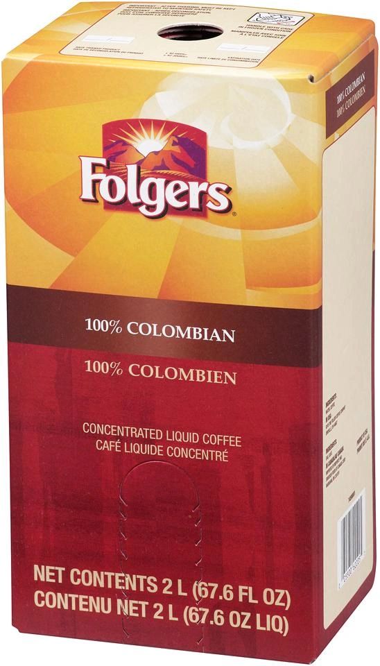 Folgers 2 Liter 100% Colombian Liquid Coffee Concentrate (One Box)
