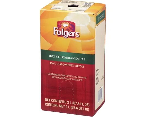 Folgers 2 Liter 100% Colombian Decaf Liquid Coffee Concentrate (One Box)