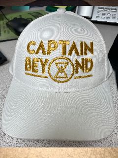 Captain Beyond Hat - White w/ Gold Lettering