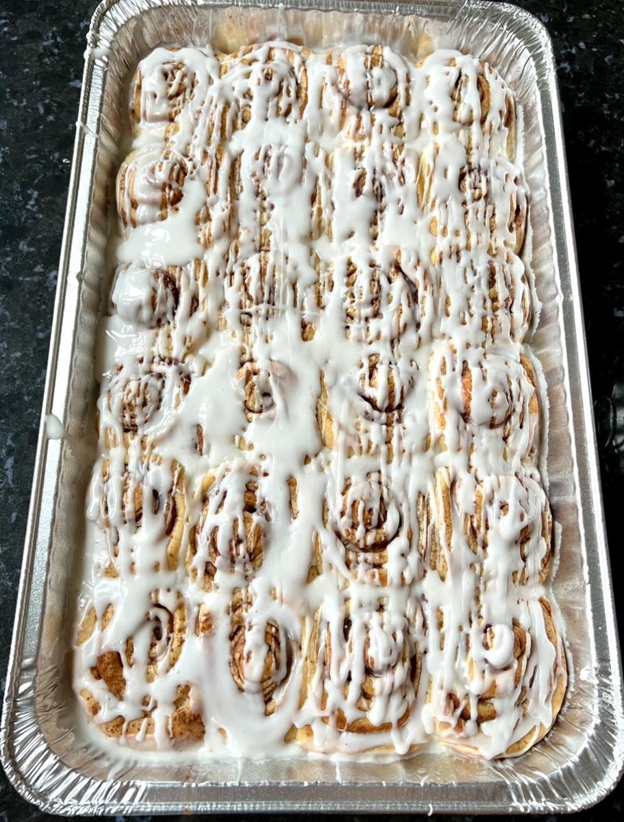 (24) Regular Size Cinnamon Rolls with Icing