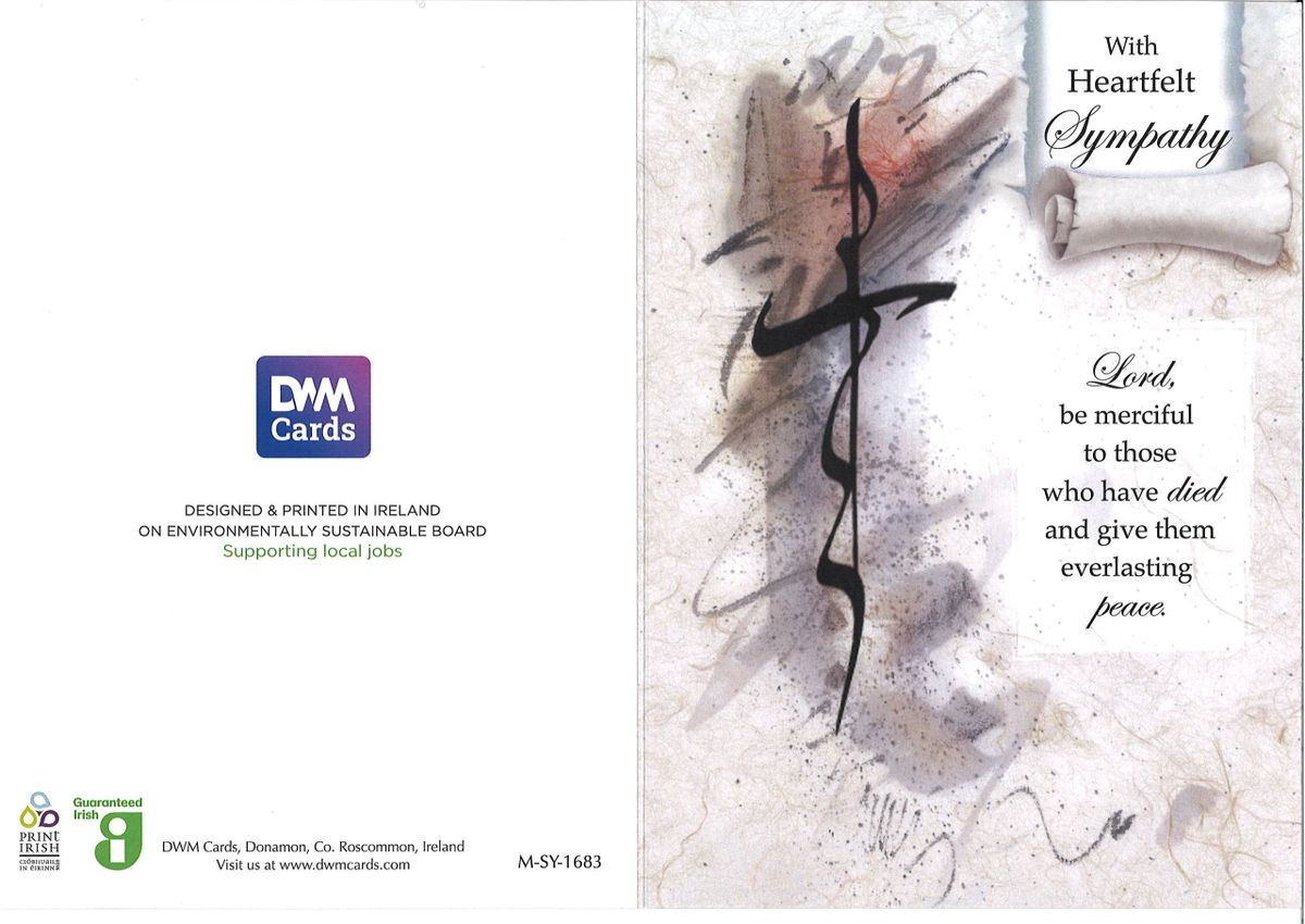 Traditional Sympathy Mass Cards (Pack of 4)