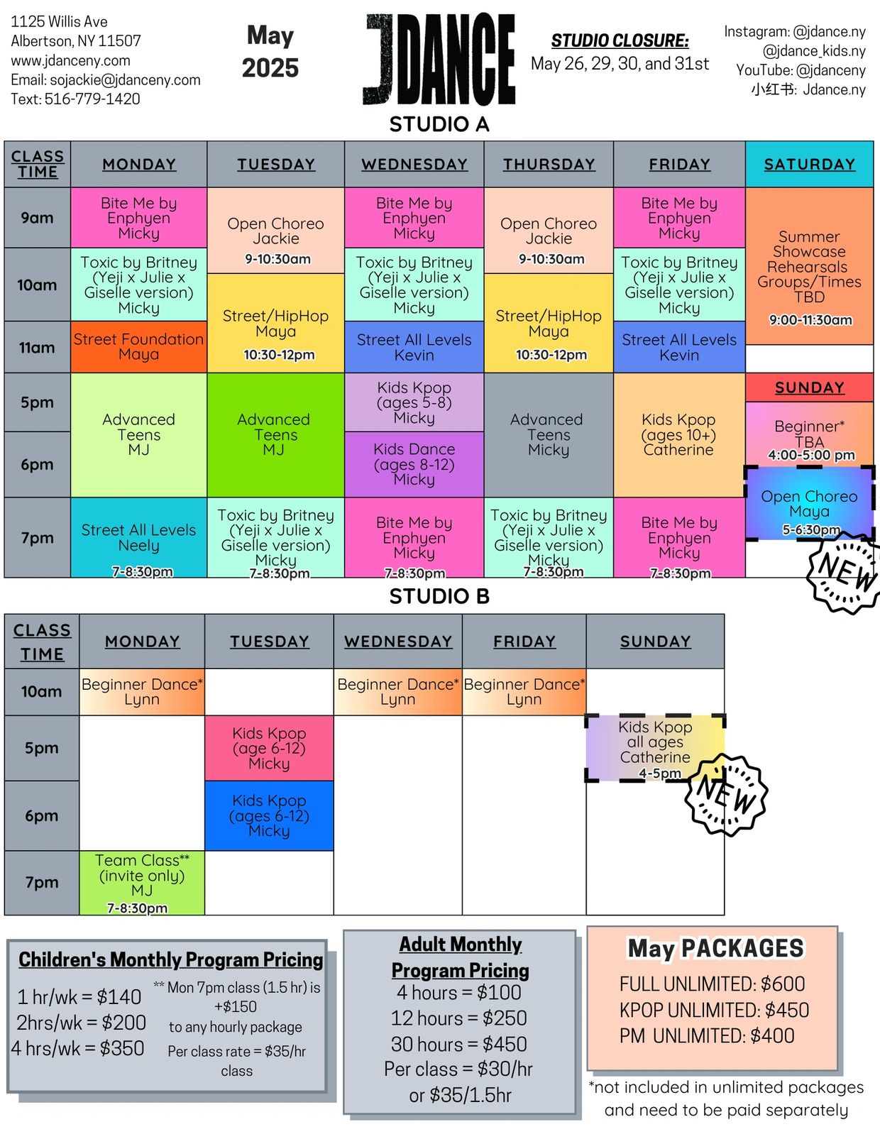 JDance - Adult Dance Schedule and Rates, Dance School