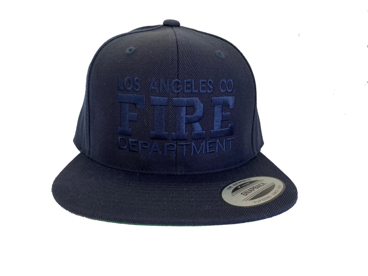 LACoFD NAVY BAR LOGO CAPS