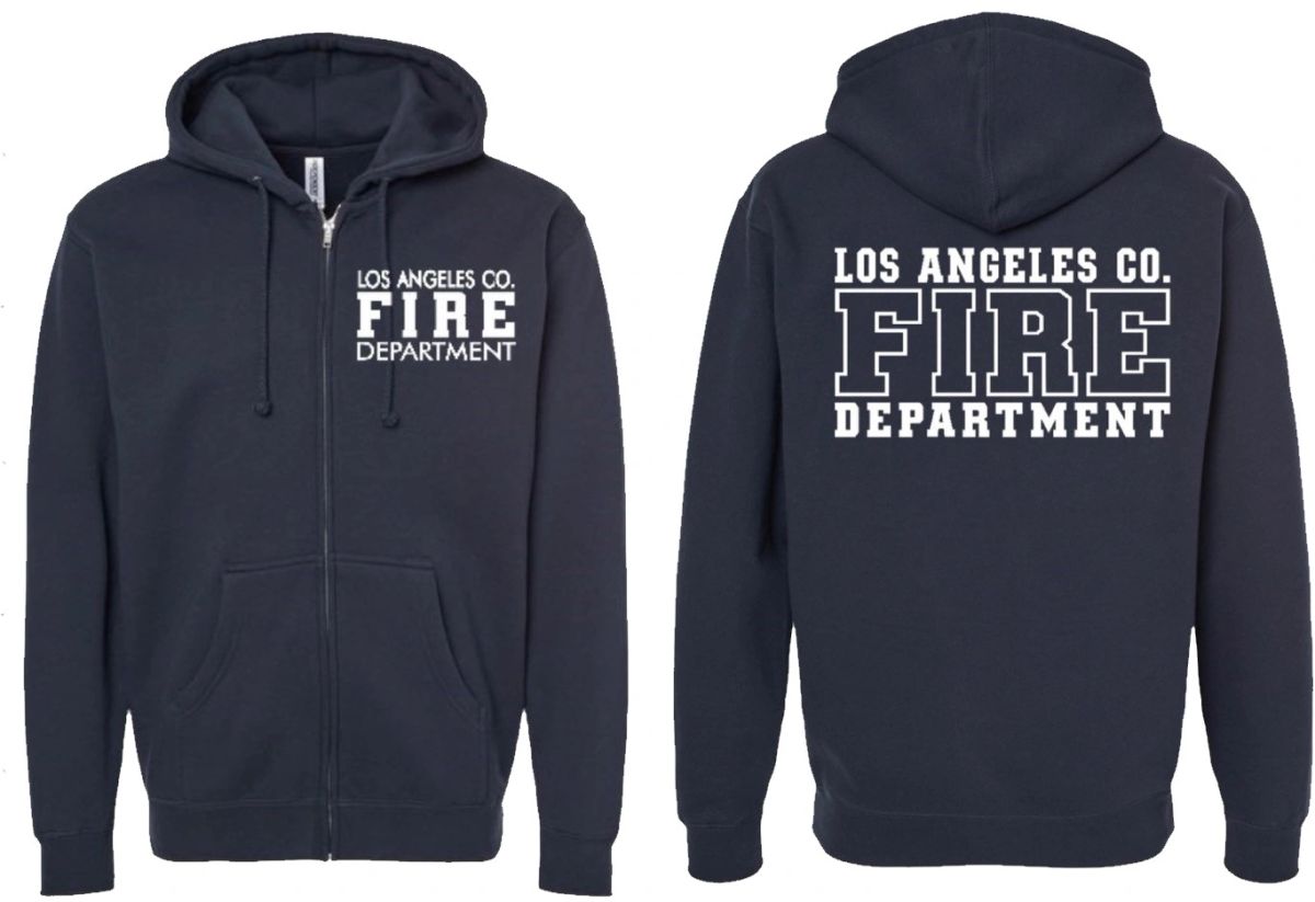 LACoFD BAR LOGO ZIPPER HOODED SWEATSHIRT