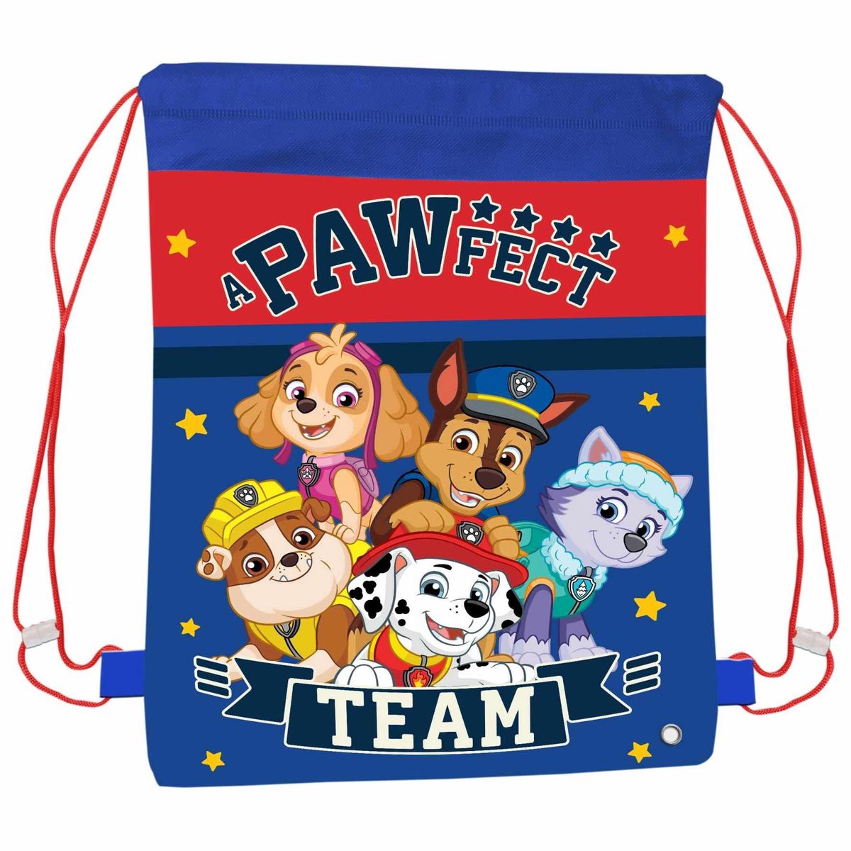 Official Paw Patrol Pawfect Team Drawstring Bag