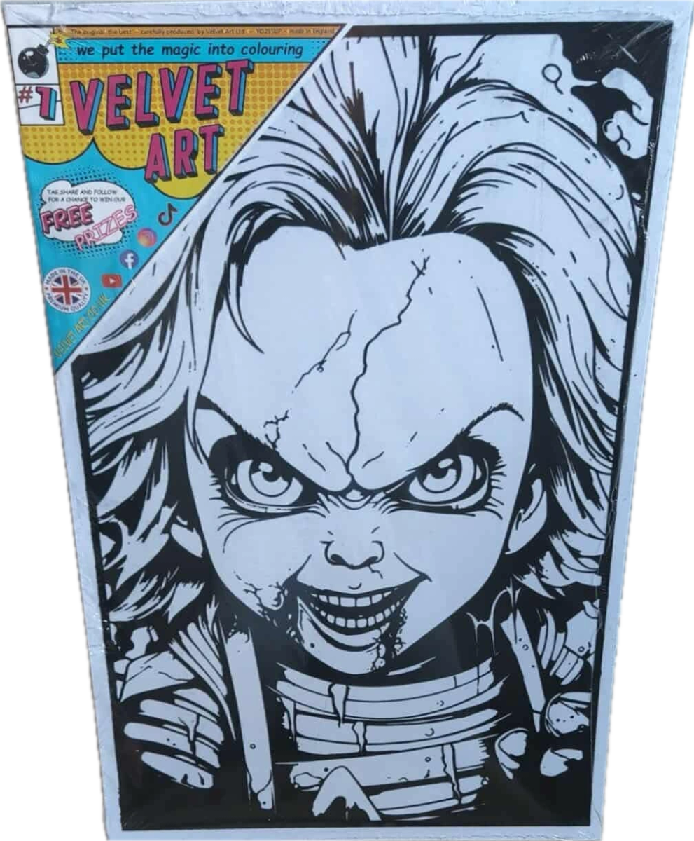 Large Velvet Colouring Board Chucky