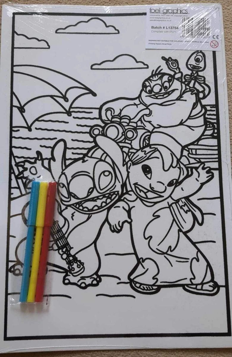 Stitch & Lilo Velvet Colouring Board