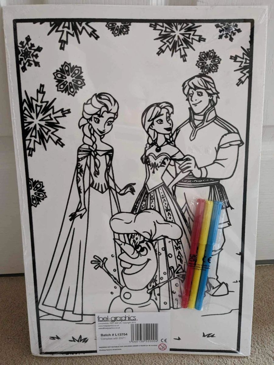 Frozen Elsa & Anna Velvet Colouring Board