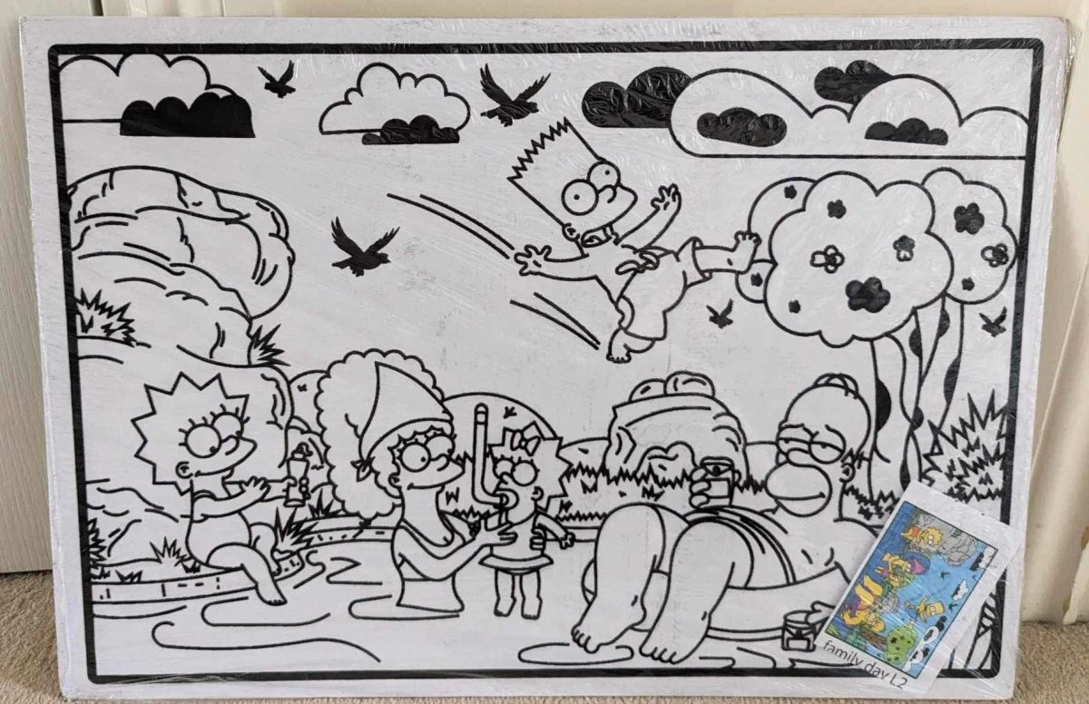 Large Velvet Colouring Board The Simpsons