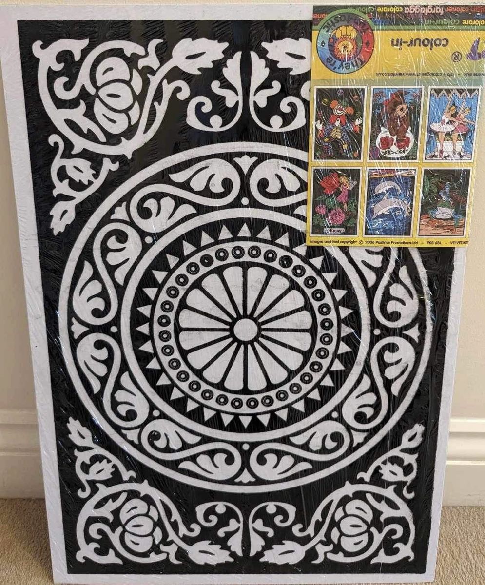 Large Velvet Colouring Board Mandala