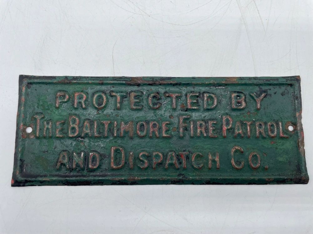 Baltimore Fire Patrol Plaque