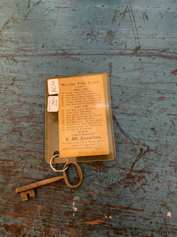 Malone NY Fire Alarm Key