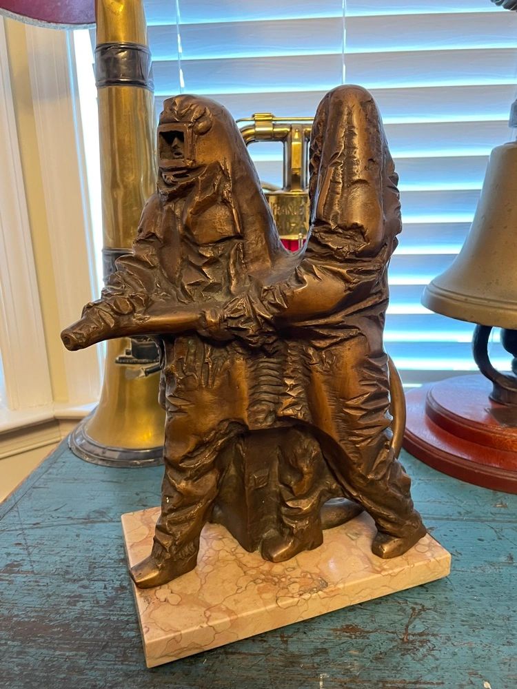 Bronze Fireman Statue
