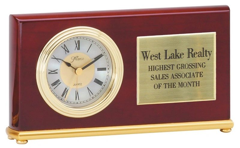 Horizontal Rosewood Clock