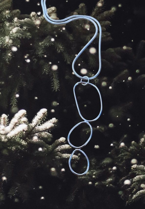 Solid pebble pendant