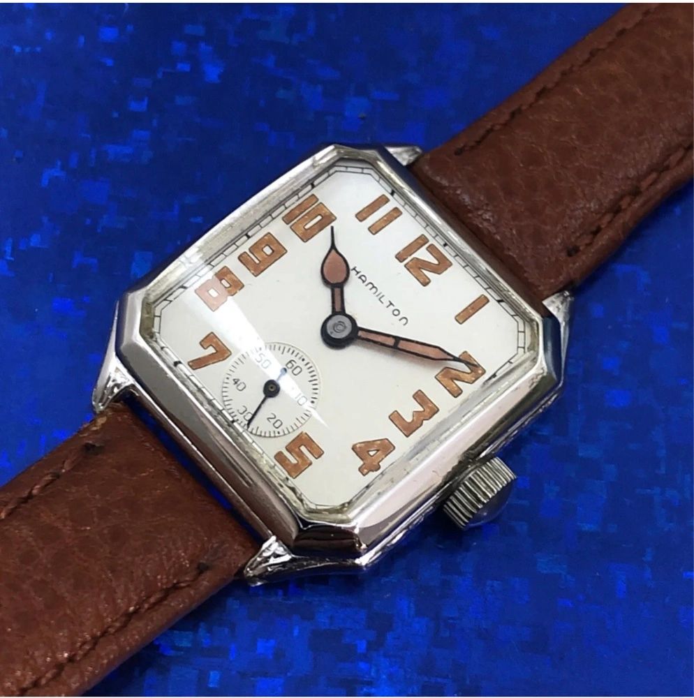Exquisite Vintage 1927 Man’s HAMILTON Square Cut Corner Fully Serviced ...