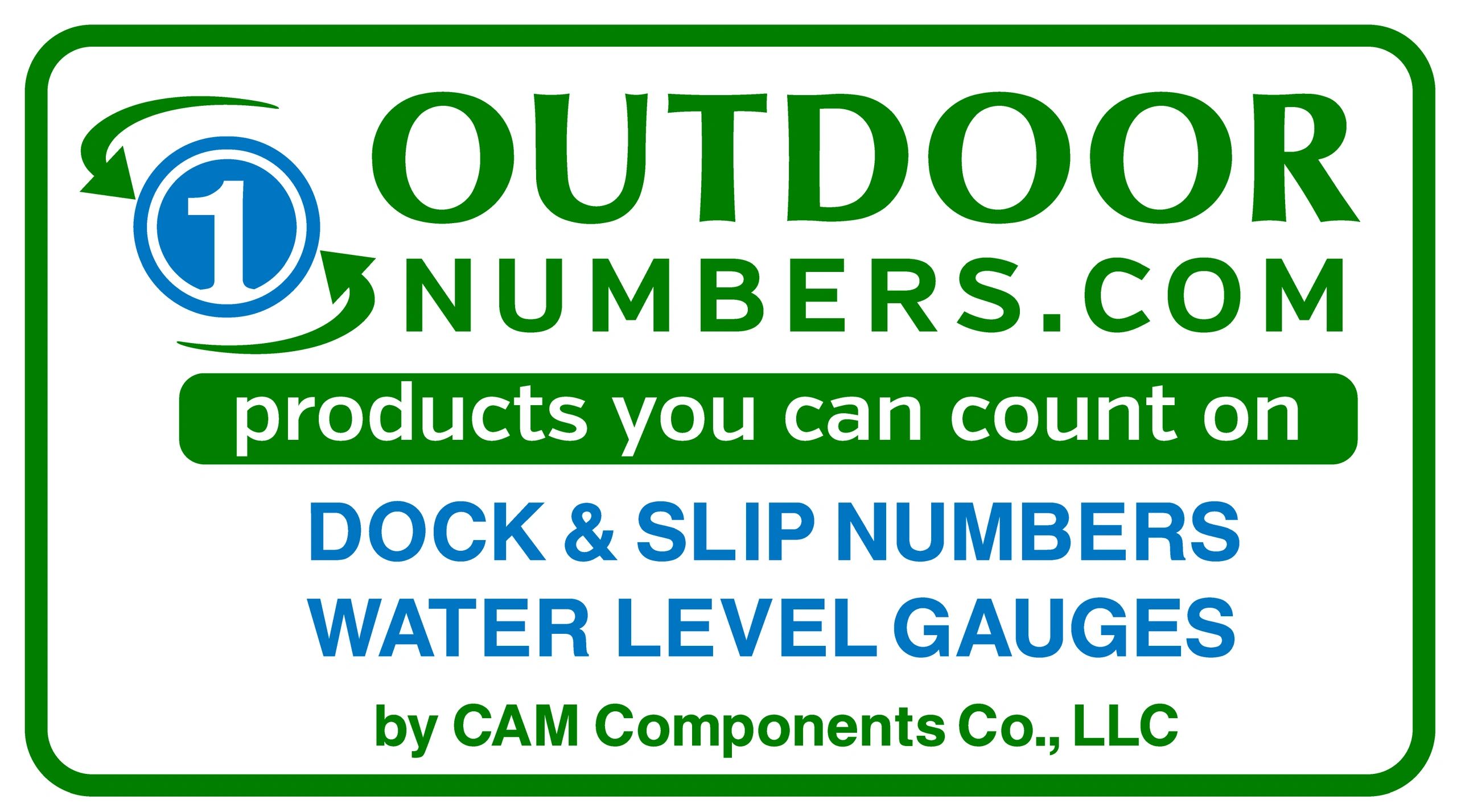 Outdoor Numbers - Marina Number Signs, Dock Number Signs