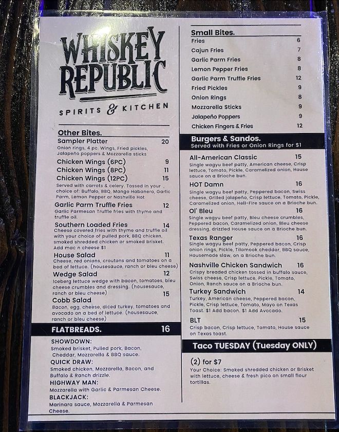 Menus