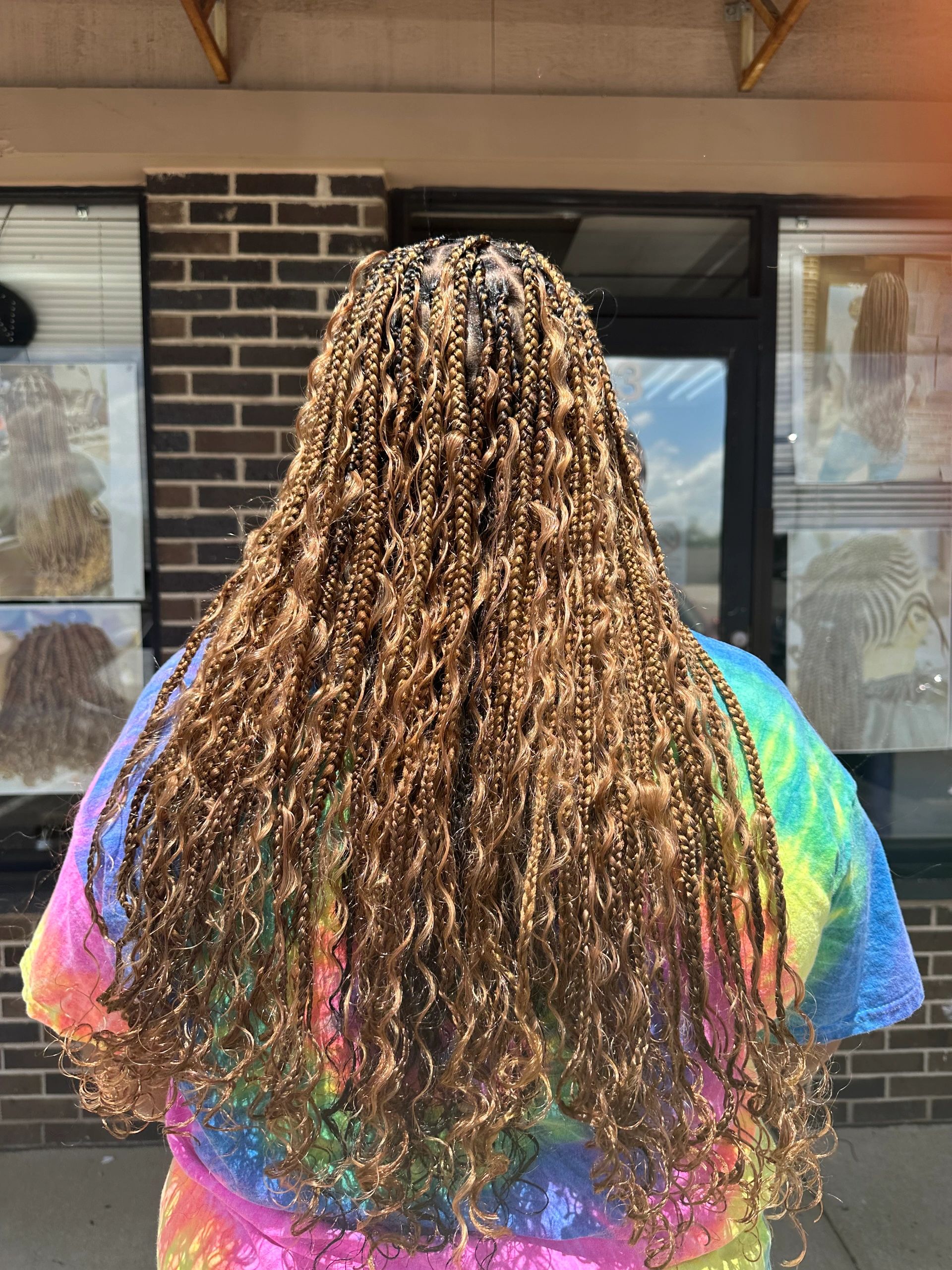 Box Braids Boho - Mid Back Length