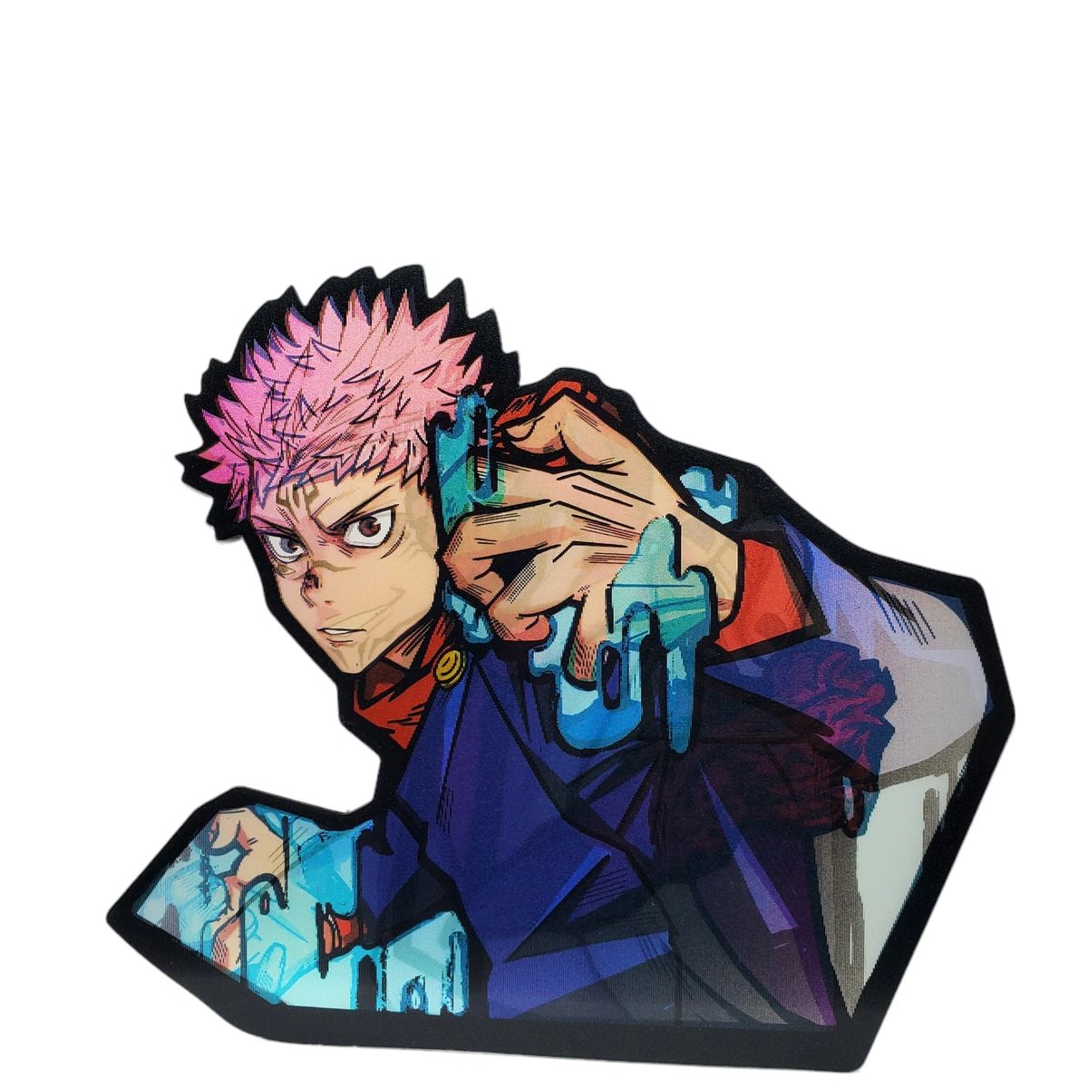 Jujutsu Kaisen Yuji Itadori & Sukuna 3D Car Sticker Peeker Lenticular