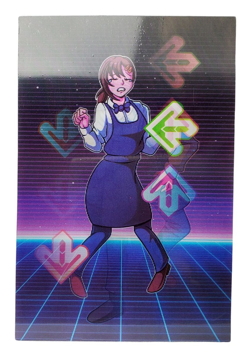 Chainsaw Man Kobeni Dancing DDR 3D Car Sticker Peeker Lenticular