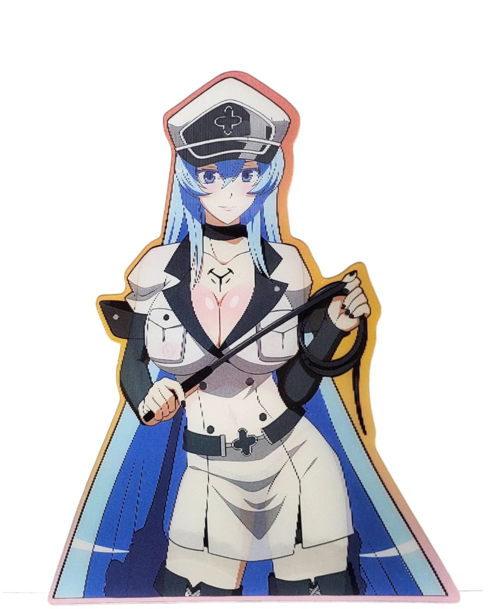 Akame Ga Kill Esdeath Waifu 3D Car Sticker Peeker Lenticular 18+