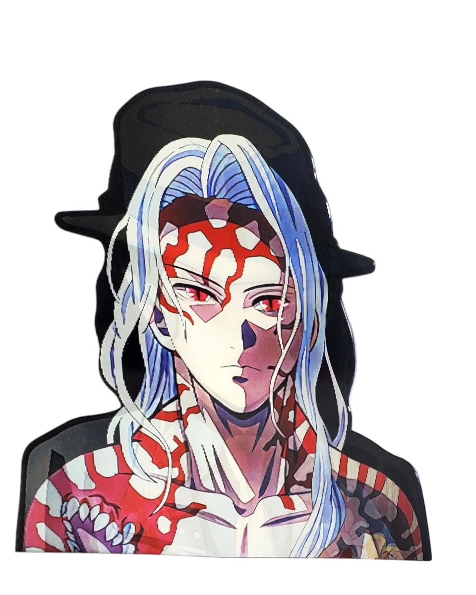 Demon Slayer Muzan Kibutsuji 3D Car Sticker Peeker Lenticular