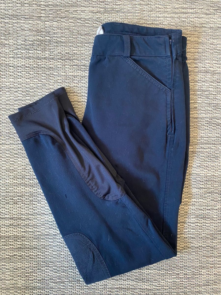 30 L SmartPak Navy Blue Zide Zip Knee Patch
