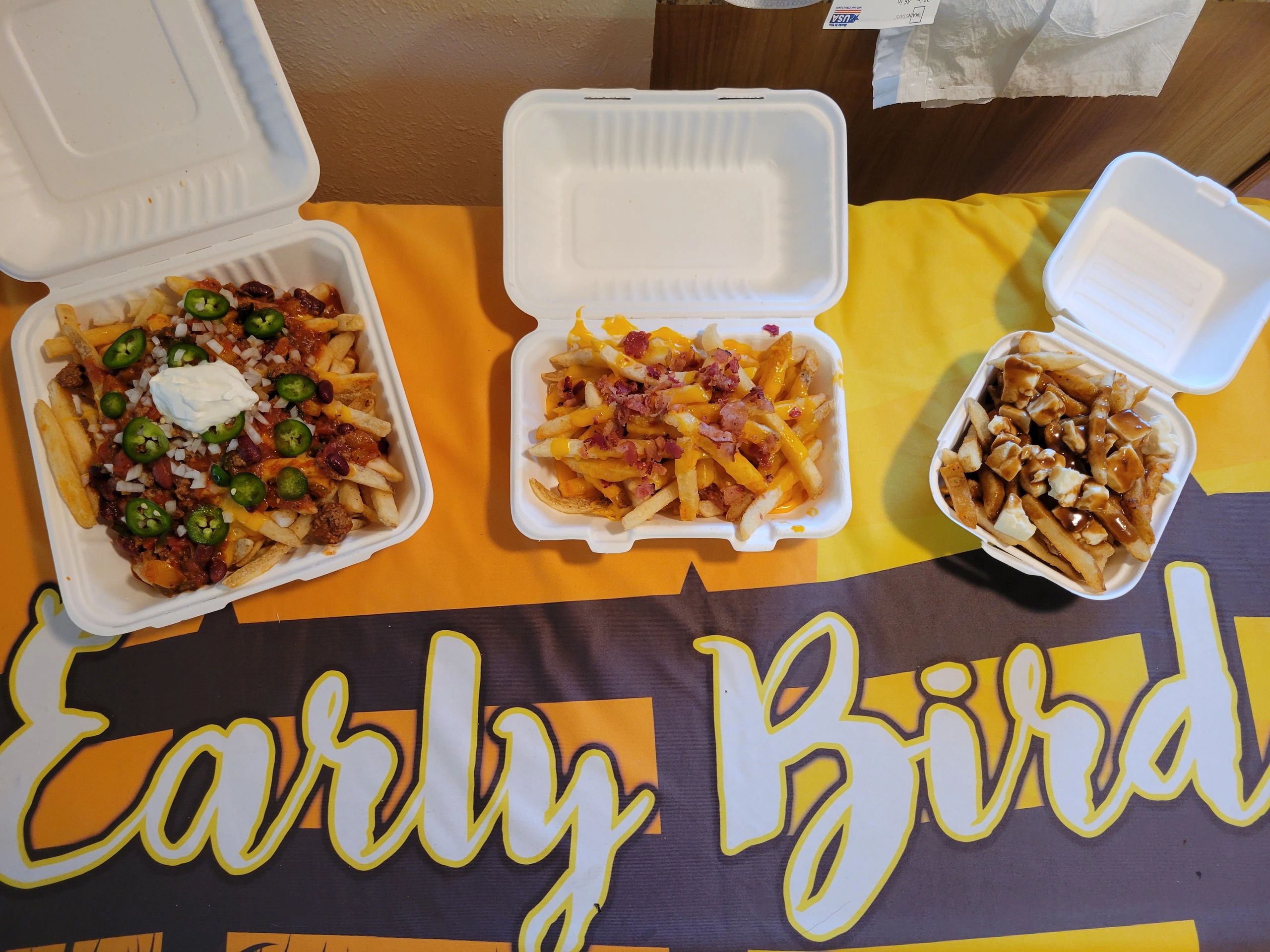 Loaded Fries, Handformed Burgers - Early Bird LLC