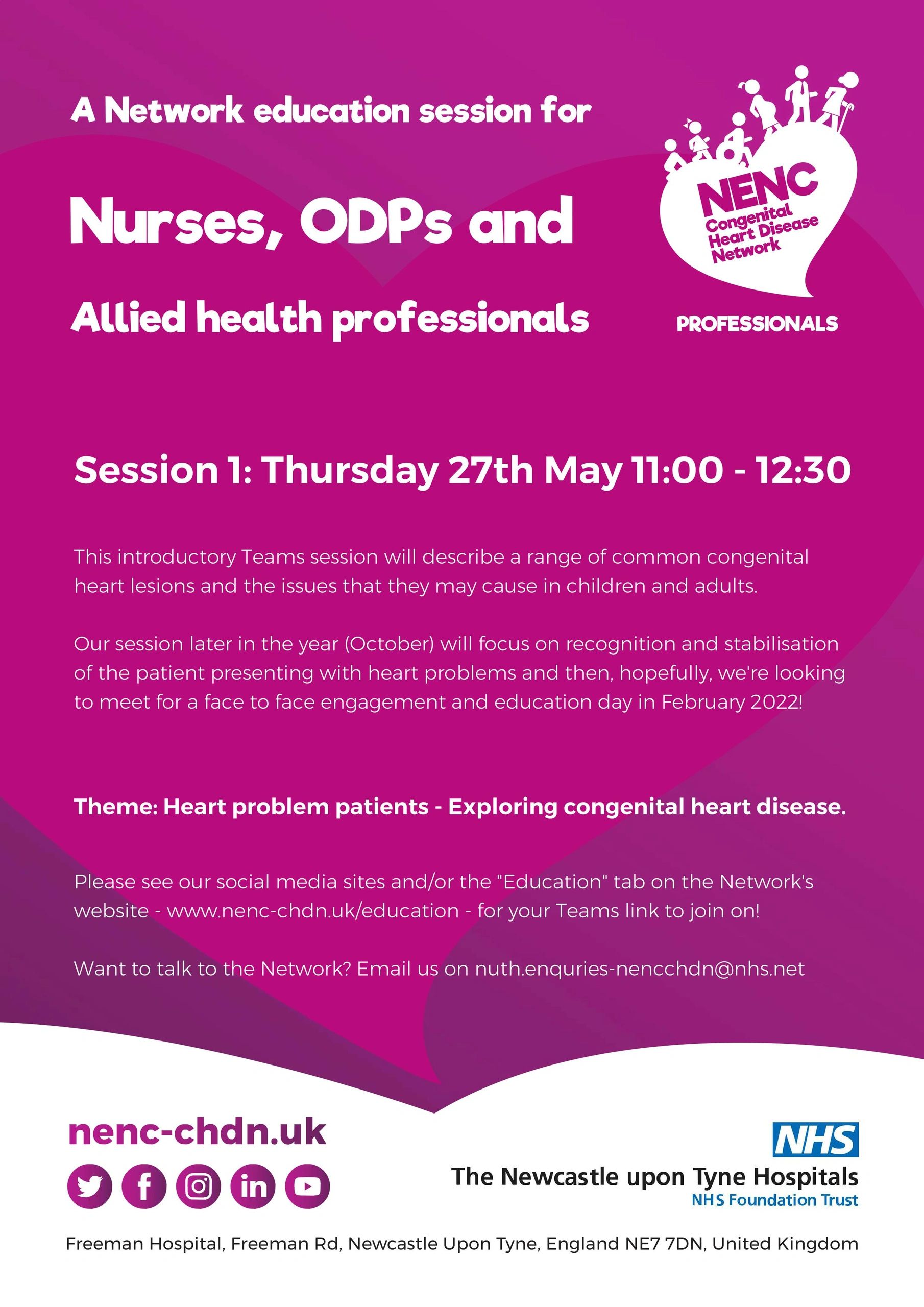 Nurse, ODP & Allied Health Professional Education Session