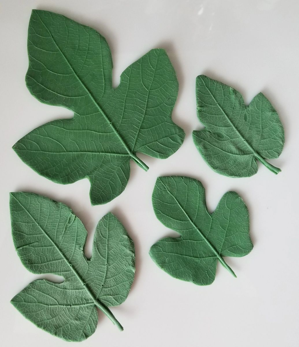 LP148 Small Fig Rubber Leaf Forms (Set of 4)