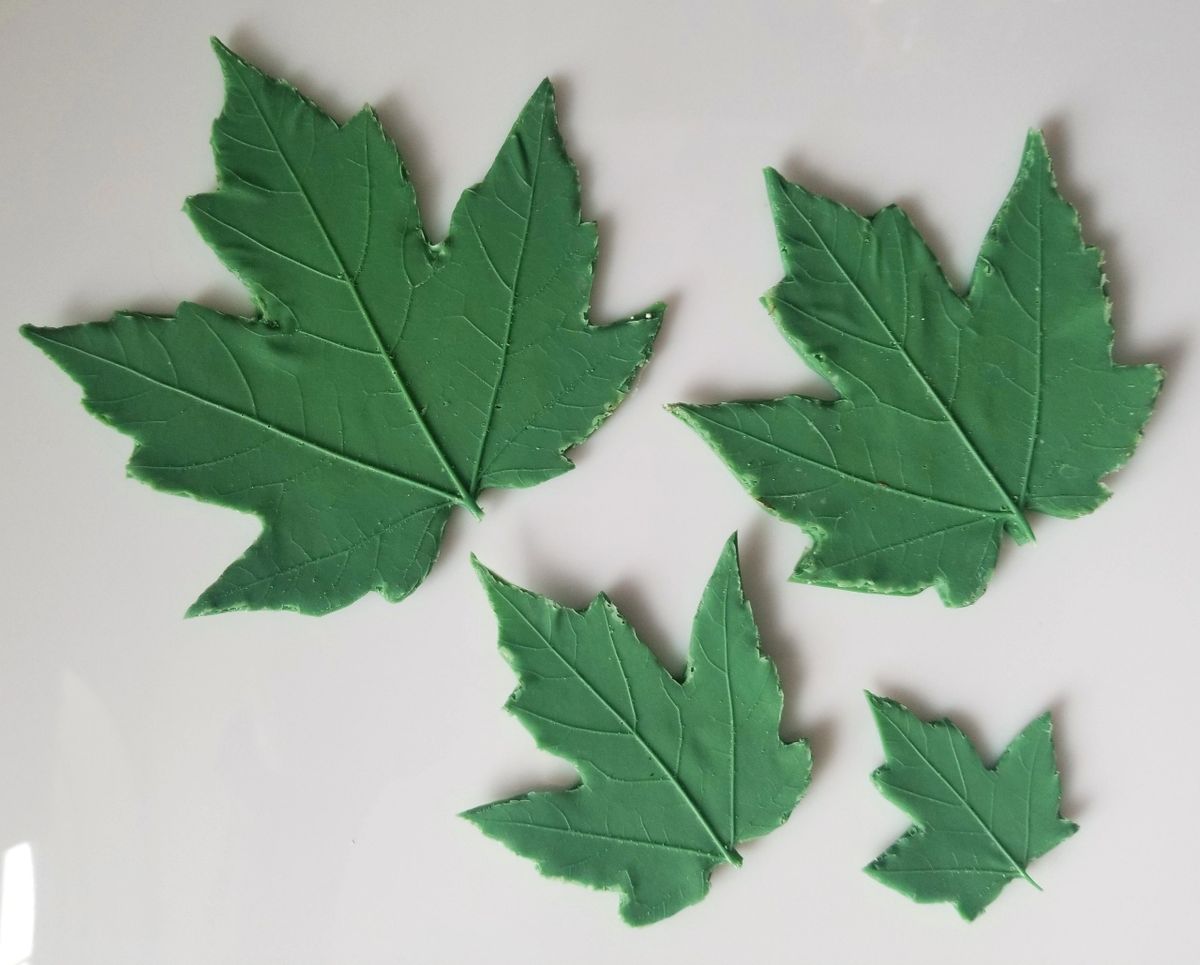 LP150 Wisconsin Green Maple Rubber Leaf forms (Set of 4)