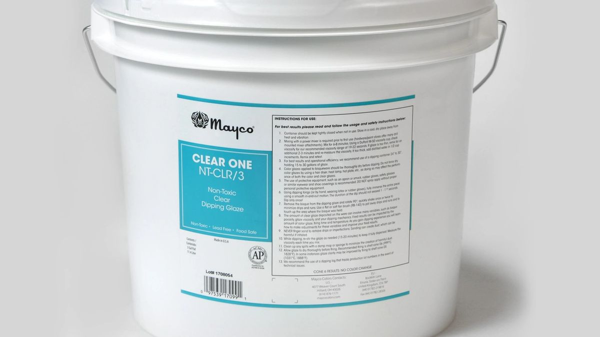 Mayco NT-CLR Clear One Dipping Glaze 3 Gallon Pail