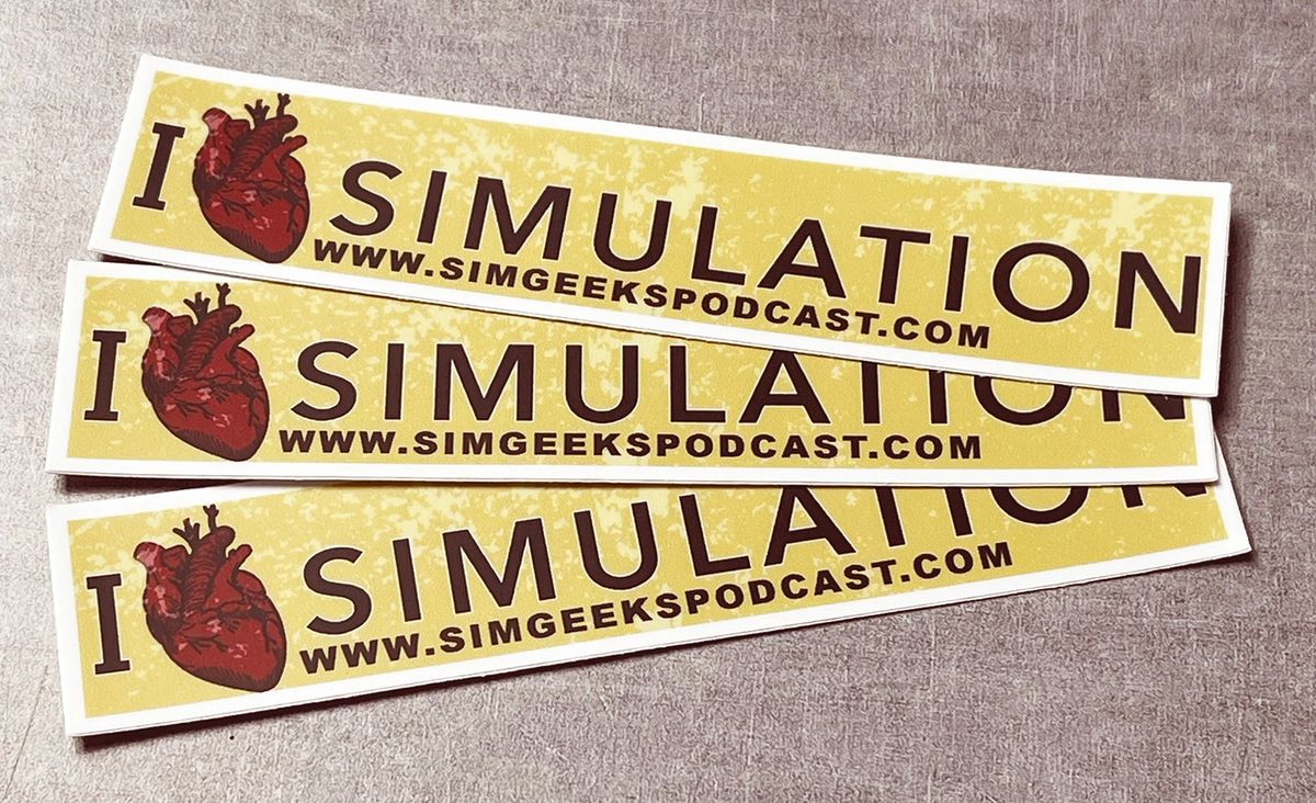 SimGeeks "I Heart Simulation" Sticker
